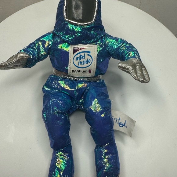 Intel | Toys | Intel Blue And Silver Stuffed Toy | Poshmark